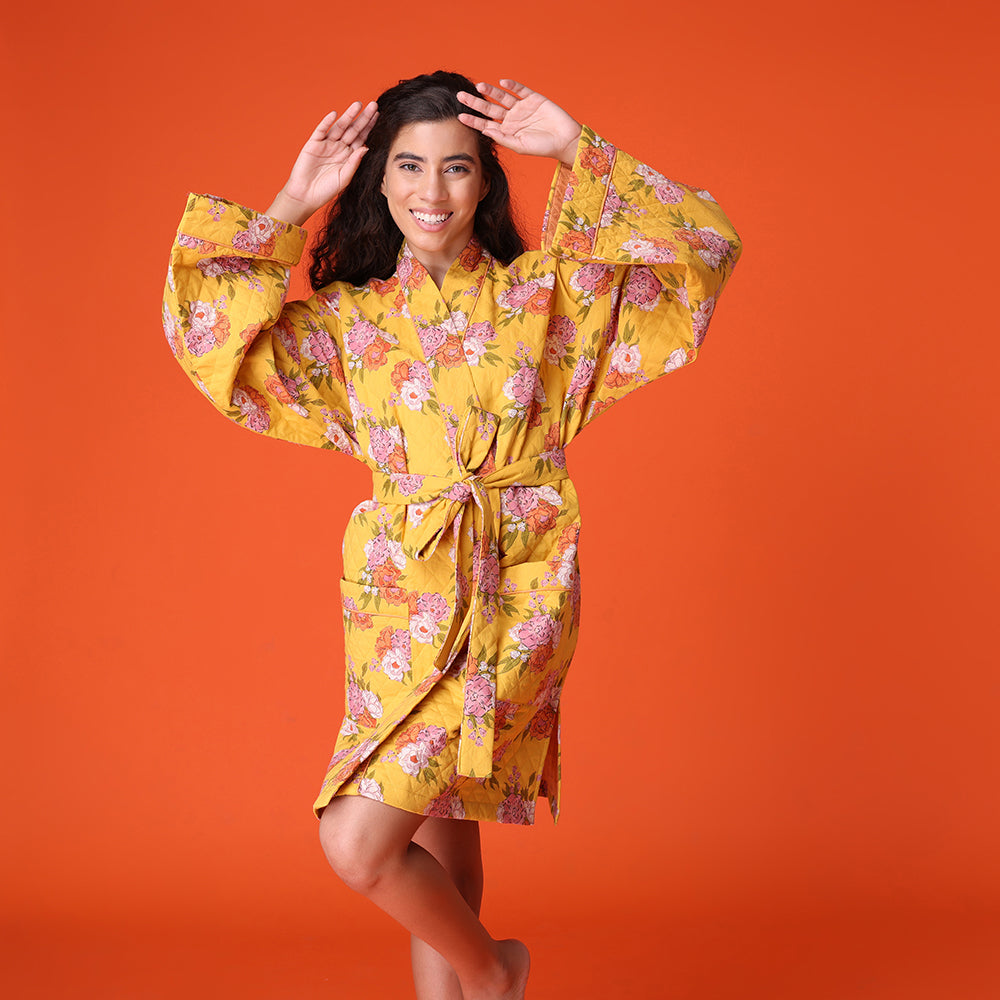 Angela Quilted Robe – The Mahogany Store