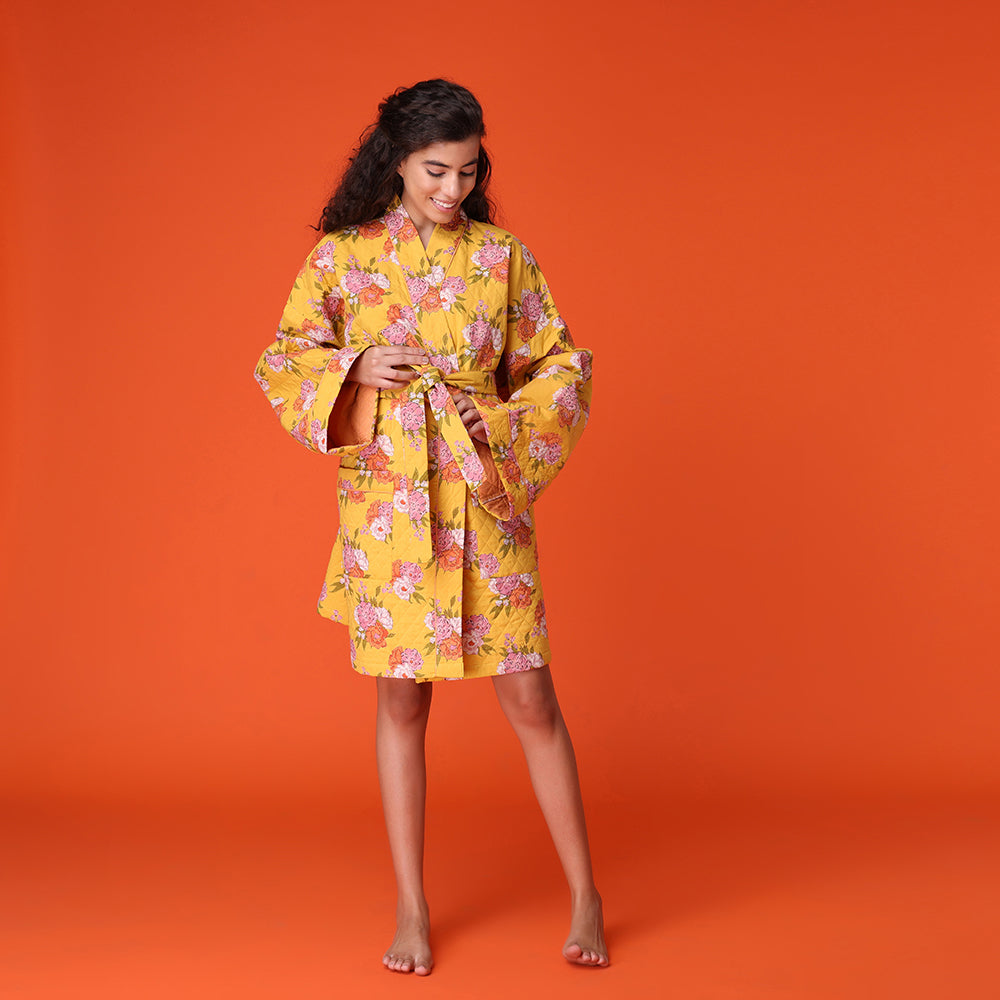 Angela Quilted Robe – The Mahogany Store