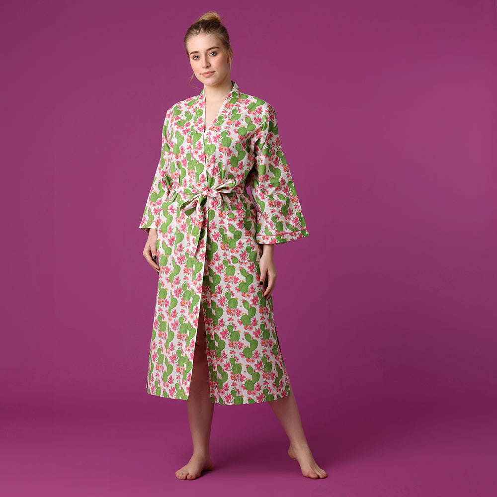Cactus Flower Robe – The Mahogany Store