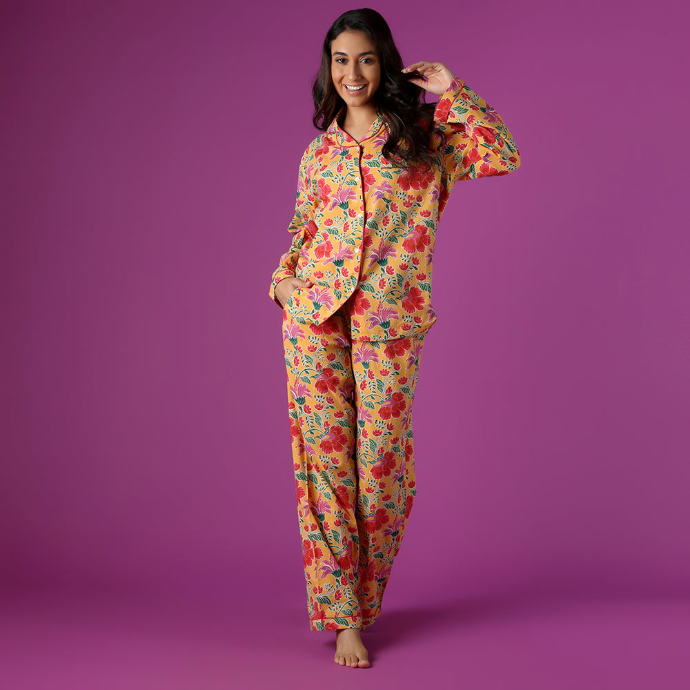 Clarence Yellow PJ Set – The Mahogany Store